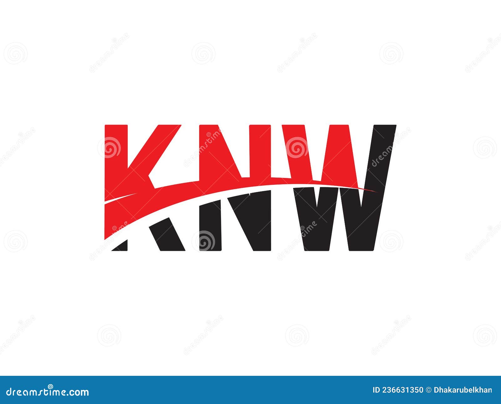 KNW Letter Initial Logo Design Vector Illustration Stock Vector ...