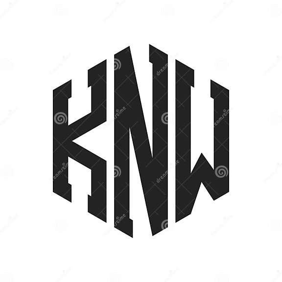 KNW Logo Design. Initial Letter KNW Monogram Logo Using Hexagon Shape ...