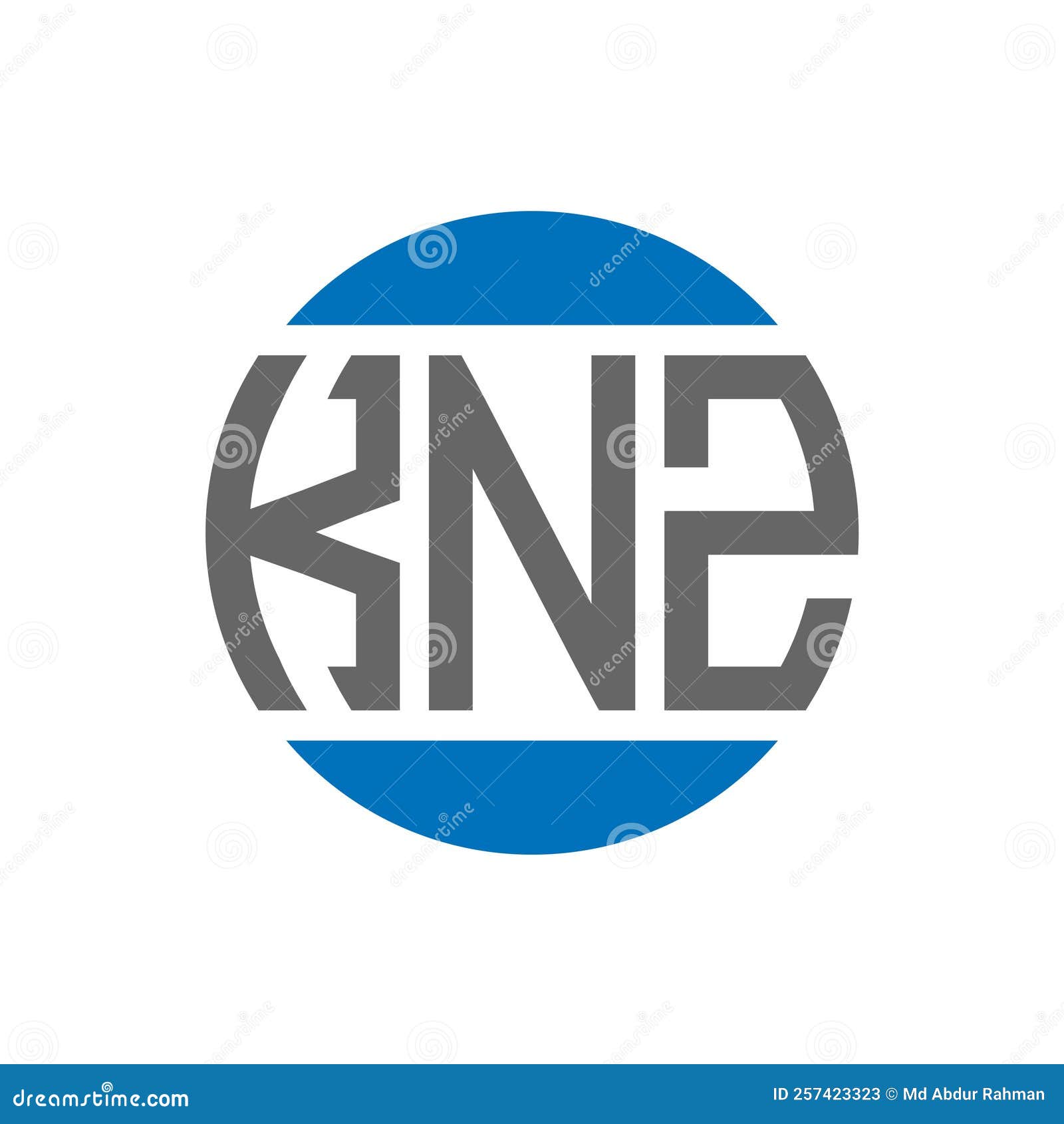 KNZ Letter Logo Design on White Background. KNZ Creative Initials ...