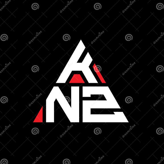 KNZ Triangle Letter Logo Design with Triangle Shape. KNZ Triangle Logo ...