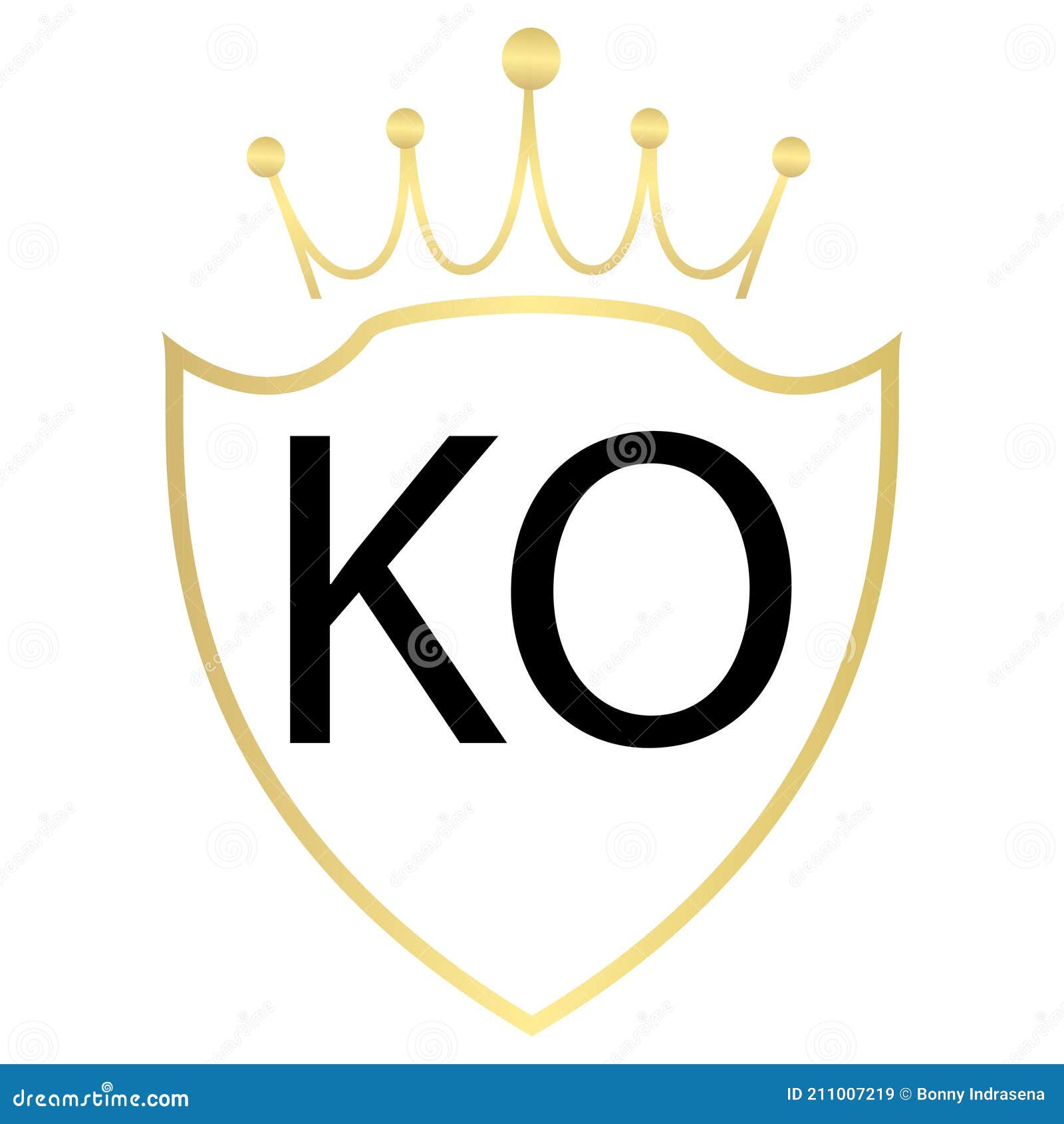 KO Letter Logo Design with Simple Style Stock Vector - Illustration of ...