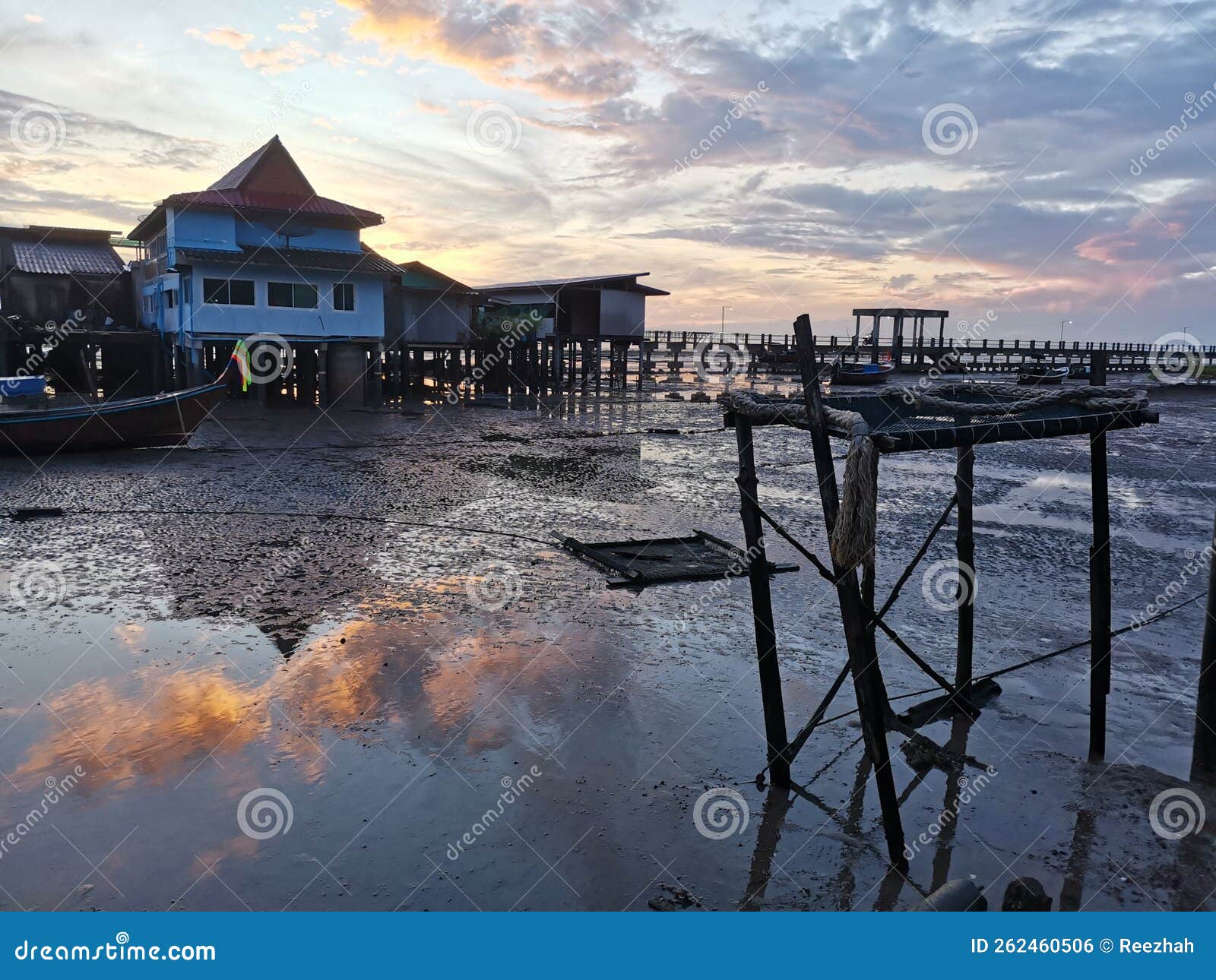 Ko Libong stock photo. Image of horizon, sunrise, reflection - 262460506