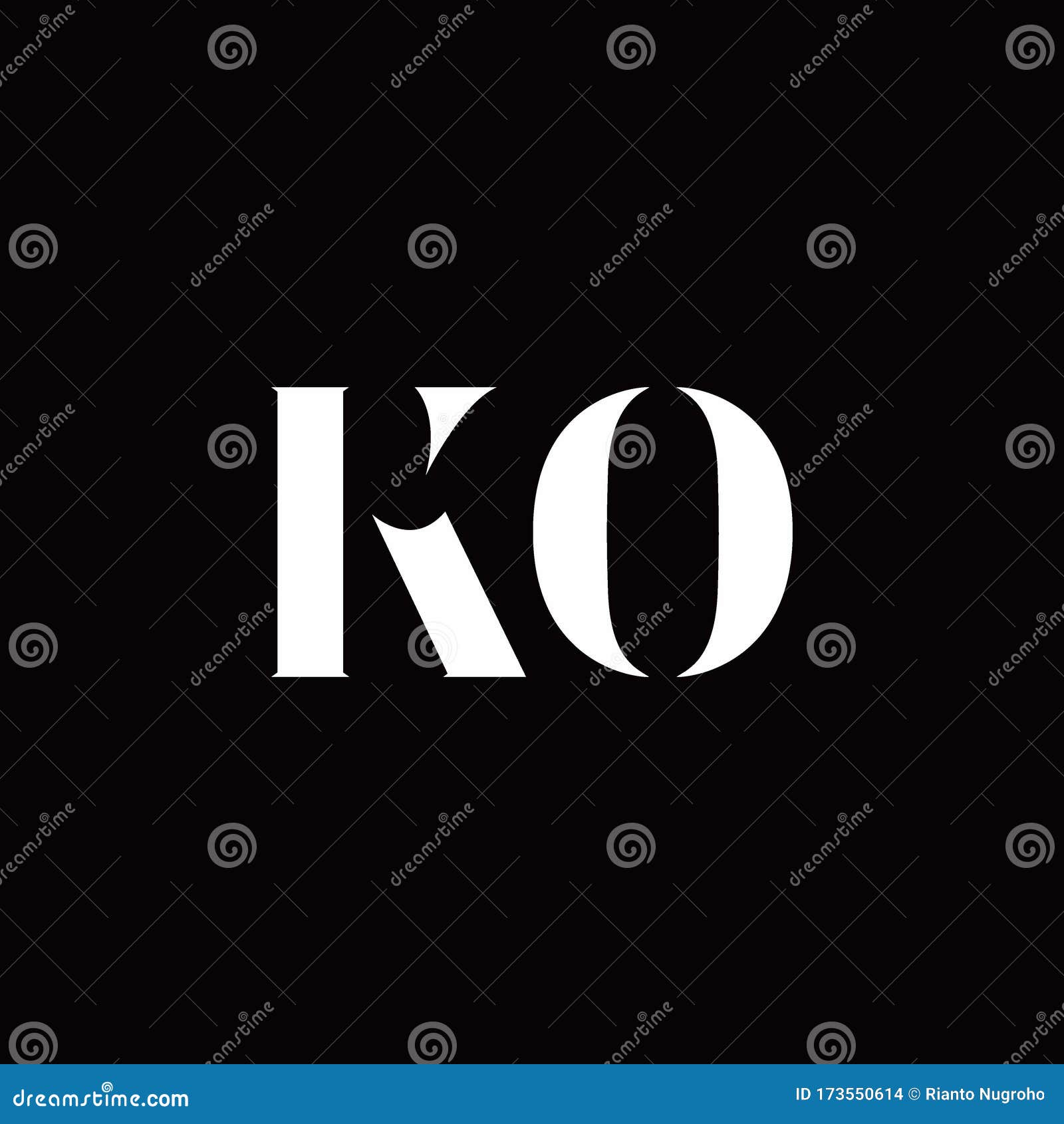 KO Logo Letter Initial Logo Designs Template Stock Vector ...