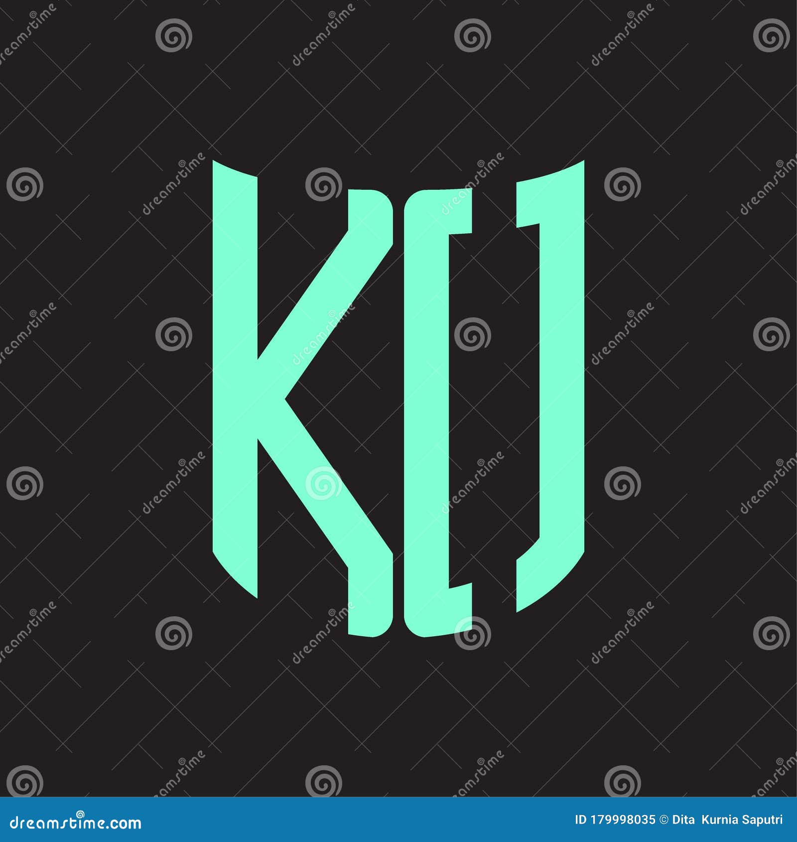 KO Logo Monogram with Ribbon Style Design Template Stock Vector ...