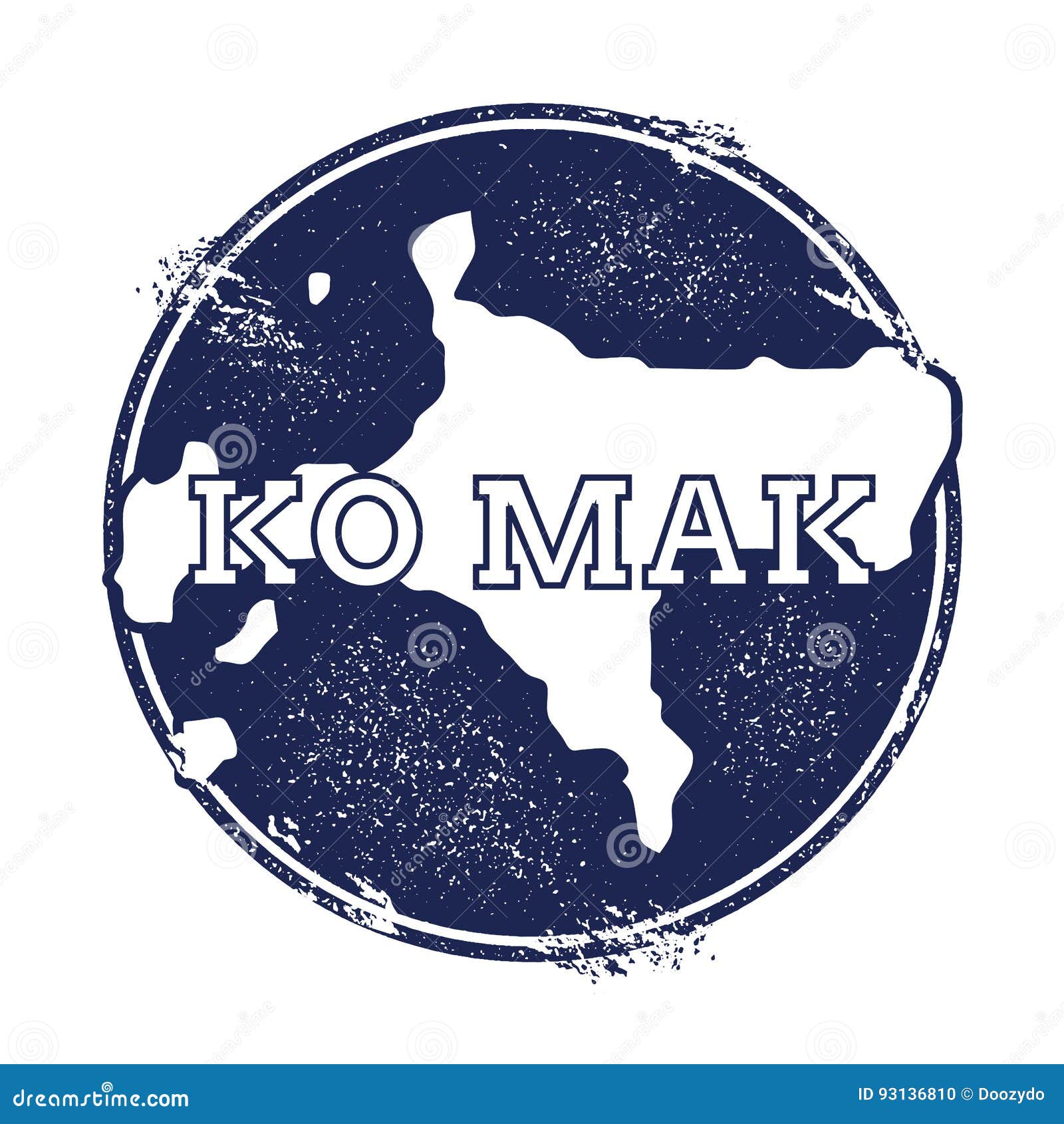 Ko Mak-Vektorkarte vektor abbildung. Illustration von abenteuer - 93136810