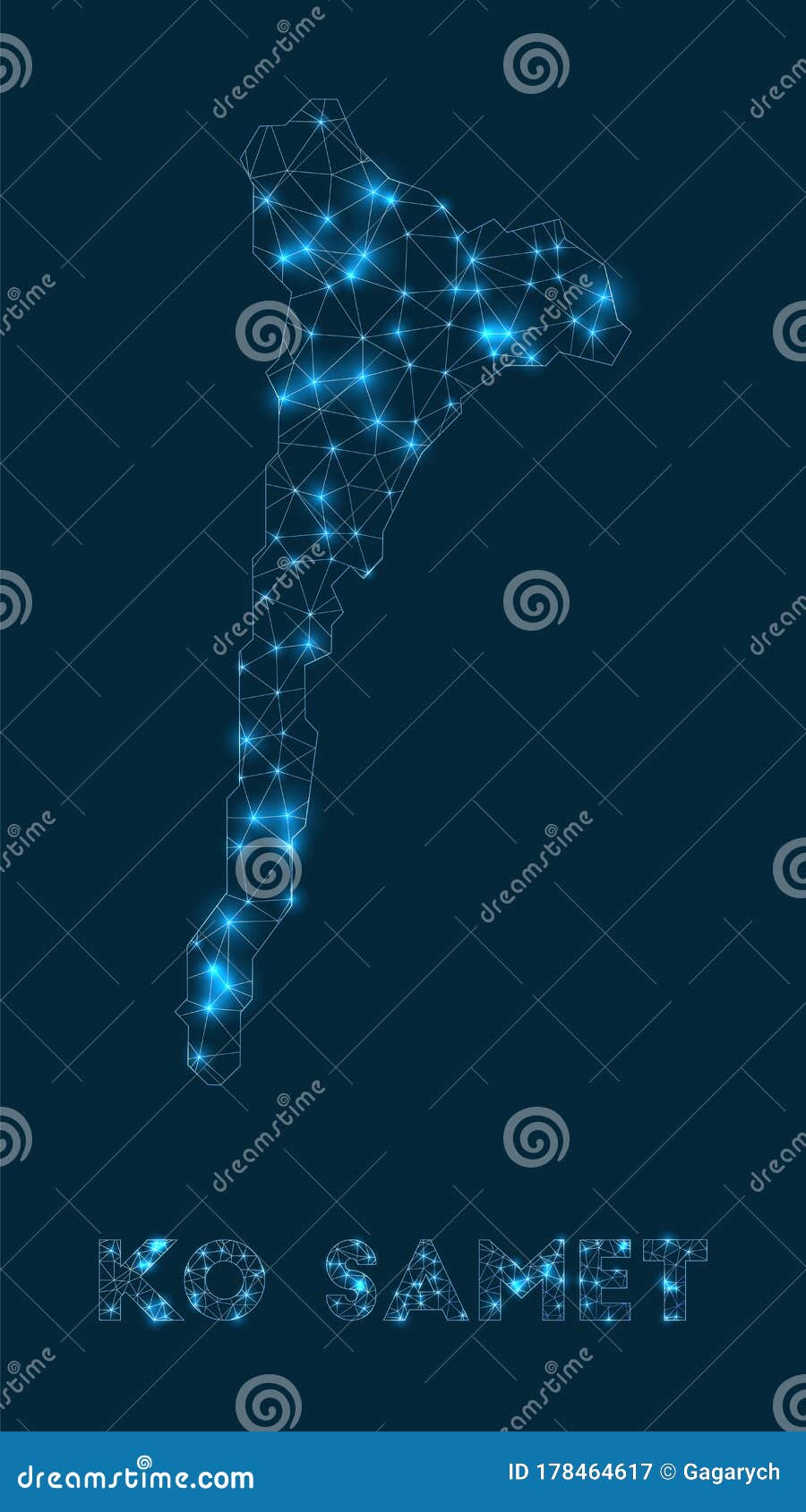 Ko Samet network map. stock vector. Illustration of mesh - 178464617
