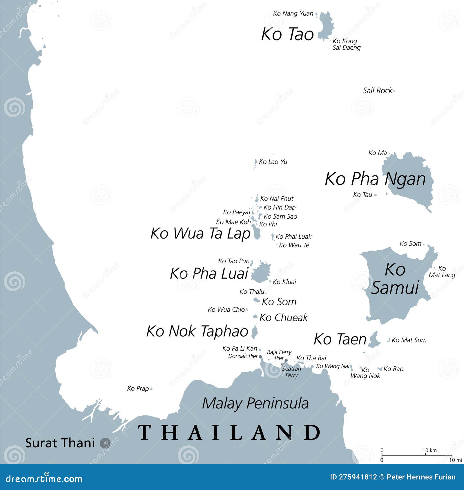 Ko Samui Map. Vector Illustration | CartoonDealer.com #190519308