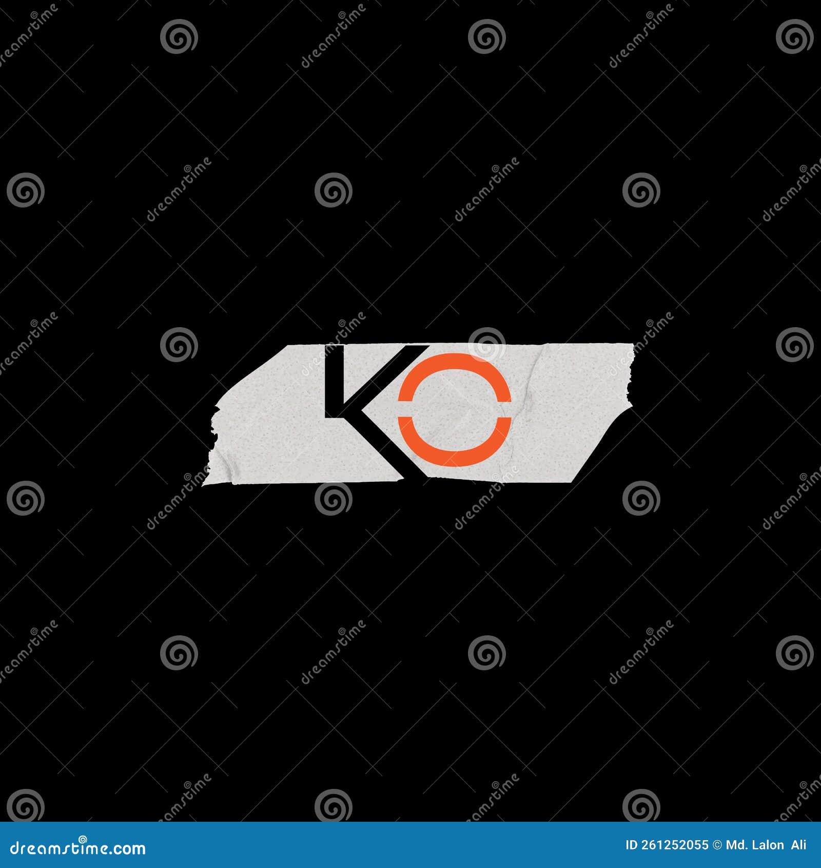KO Text Logo Design Cartoon Vector | CartoonDealer.com #261252055
