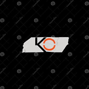KO Text Logo Design stock vector. Illustration of black - 261252055