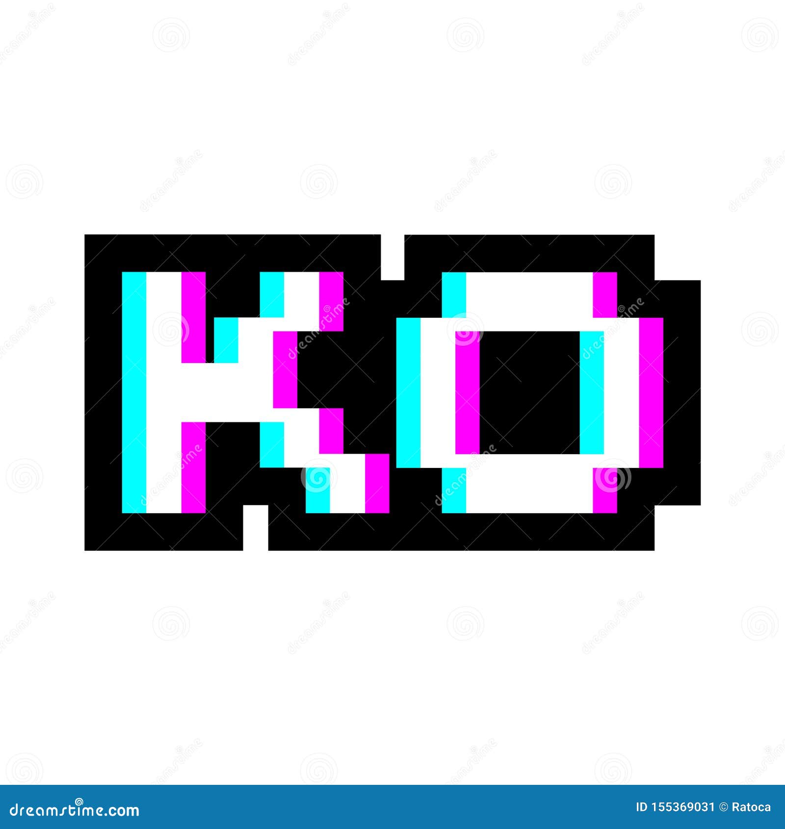 KO Visual Effect Symbol Cartoon Vector | CartoonDealer.com #155369031