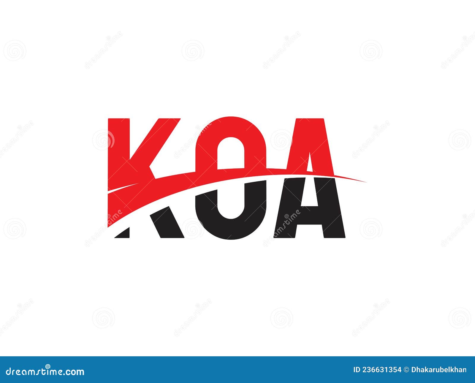 KOA Letter Initial Logo Design Vector Illustration Stock Vector ...