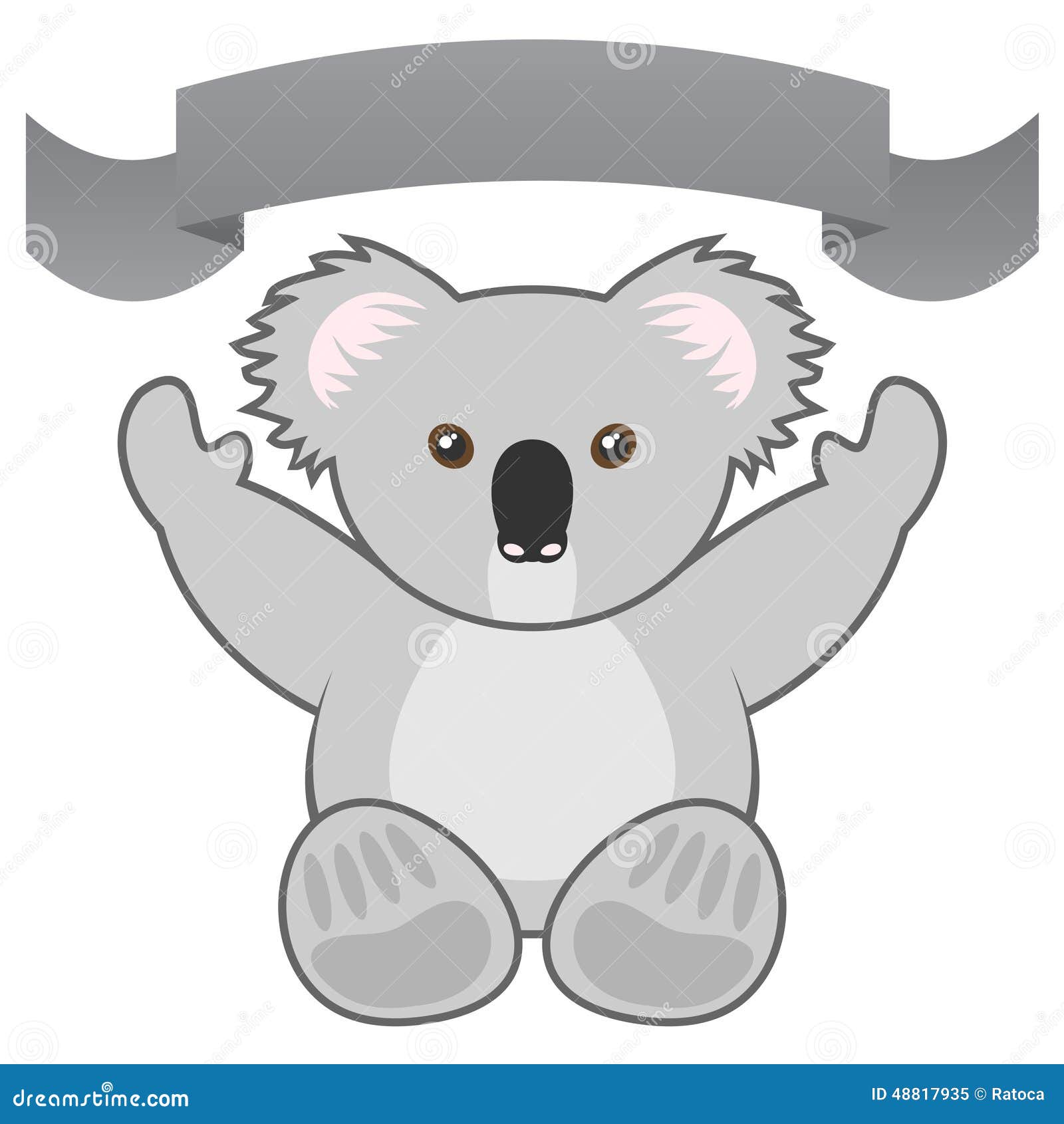 Koala banner stock vector. Illustration of painting, australian - 48817935