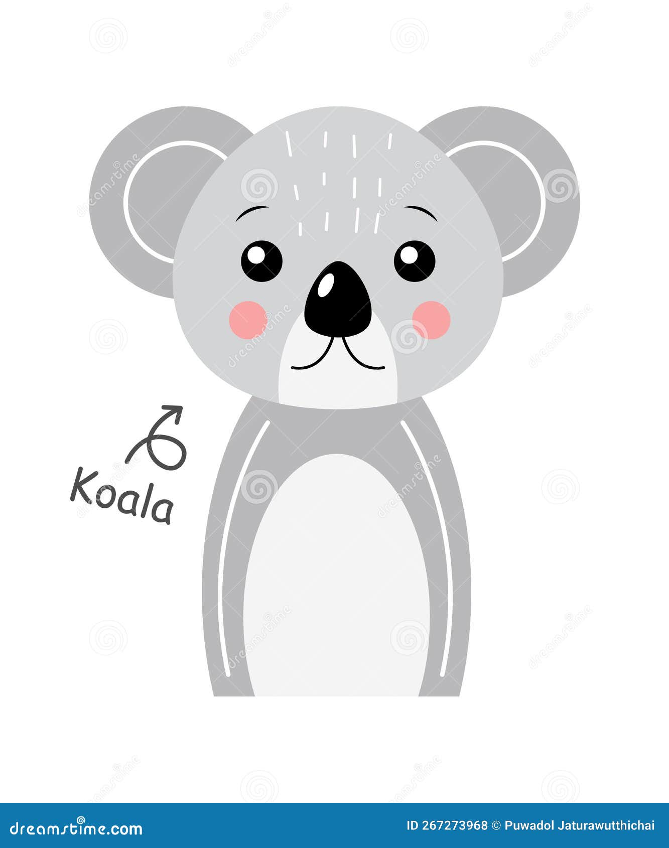 Koala Bear . Cartoon Character Stock Vector - Illustration of drawing ...