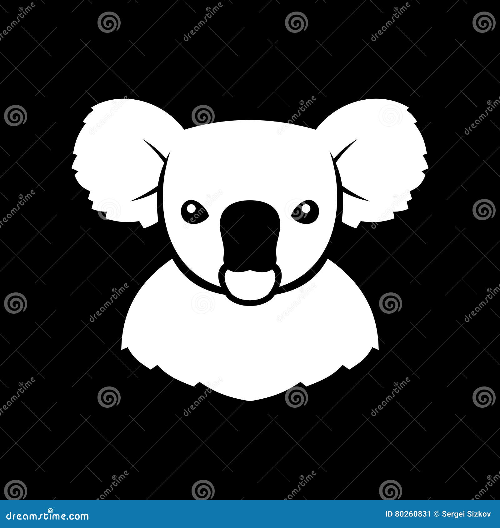 Koala Bear Sign Logo. Vector Stock Vector - Illustration of expression ...