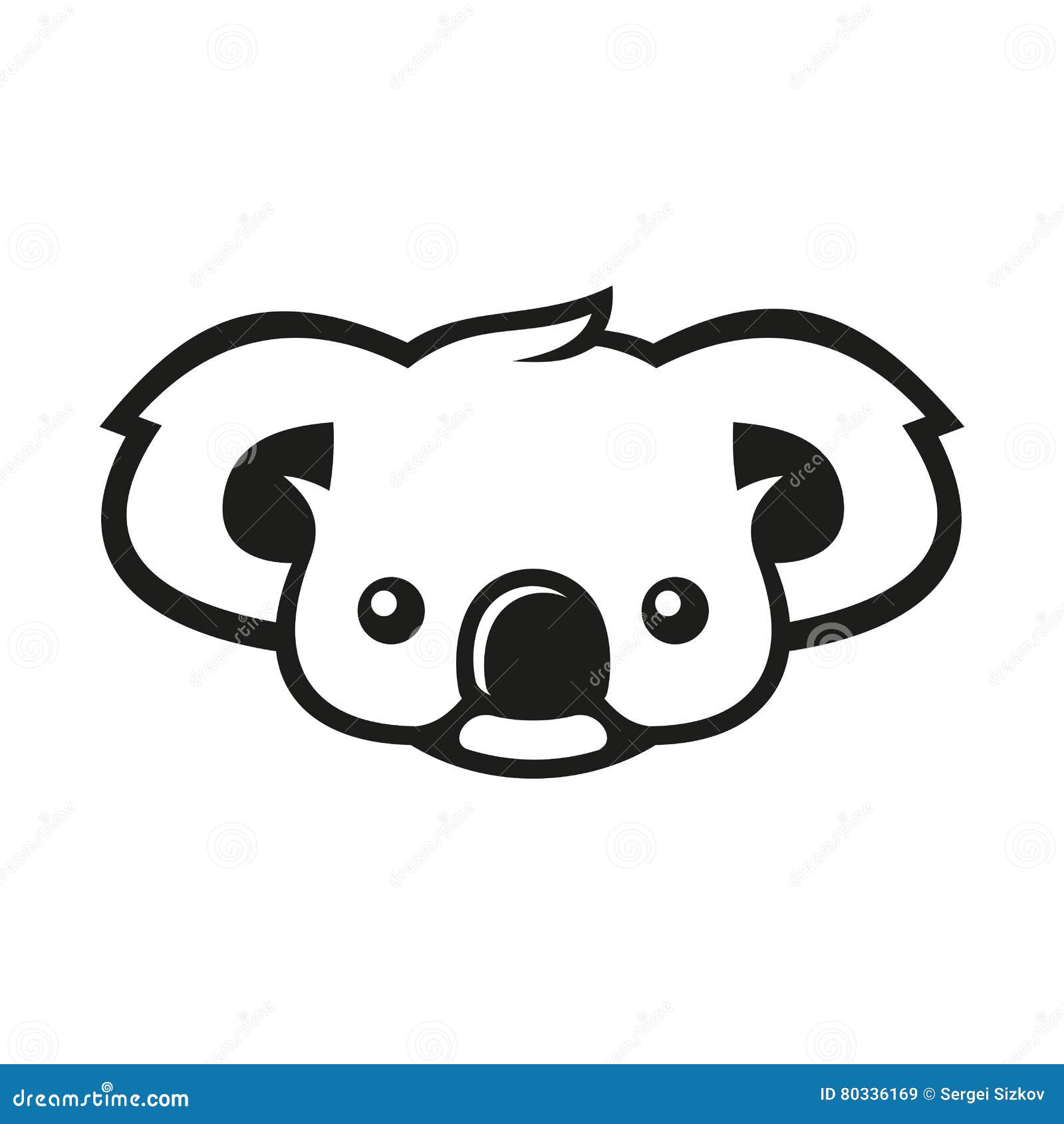 Koala Bear Sign Logo. Vector Stock Vector - Illustration of black, clip ...