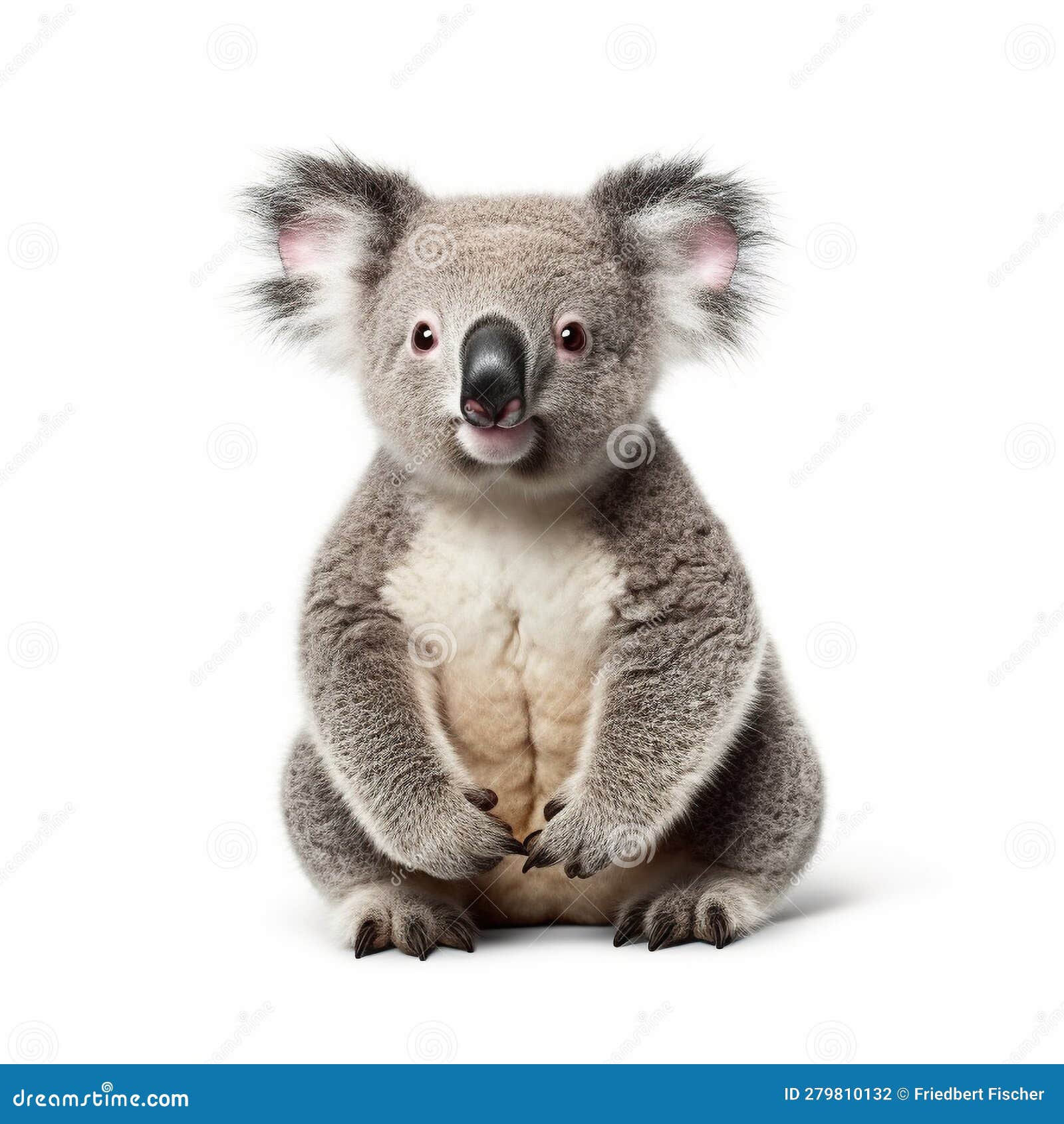 A Koala Bear Sitting on Its Hind Legs. Generative AI Image. Stock Photo ...