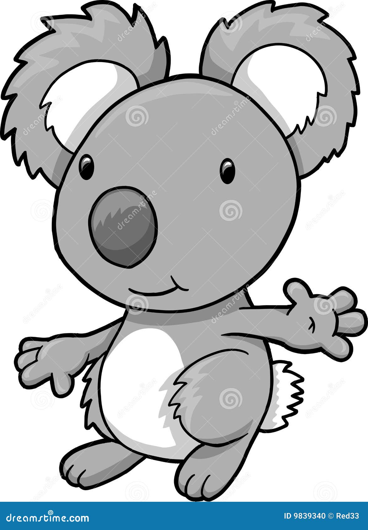 Koala Bear Vector Illustration Stock Vector - Illustration of vector ...