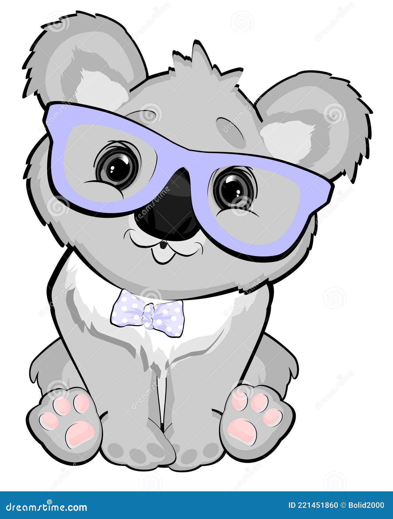 Cute koala cartoon stock illustration. Illustration of funny - 221451860