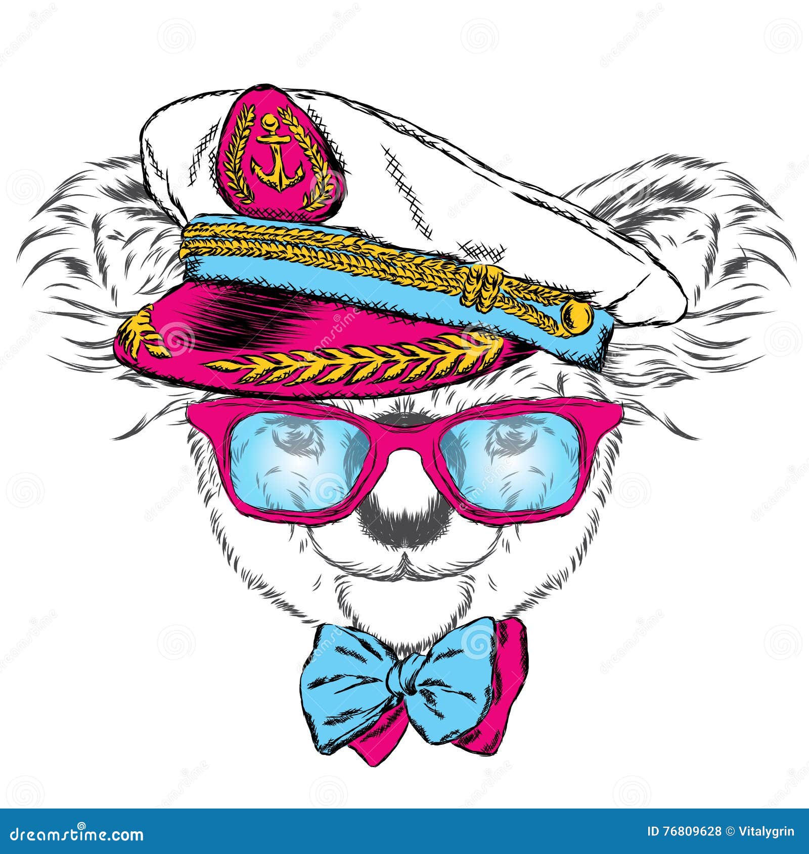 Koala in the Captain S Cap. Vector Illustration. Stock Vector ...