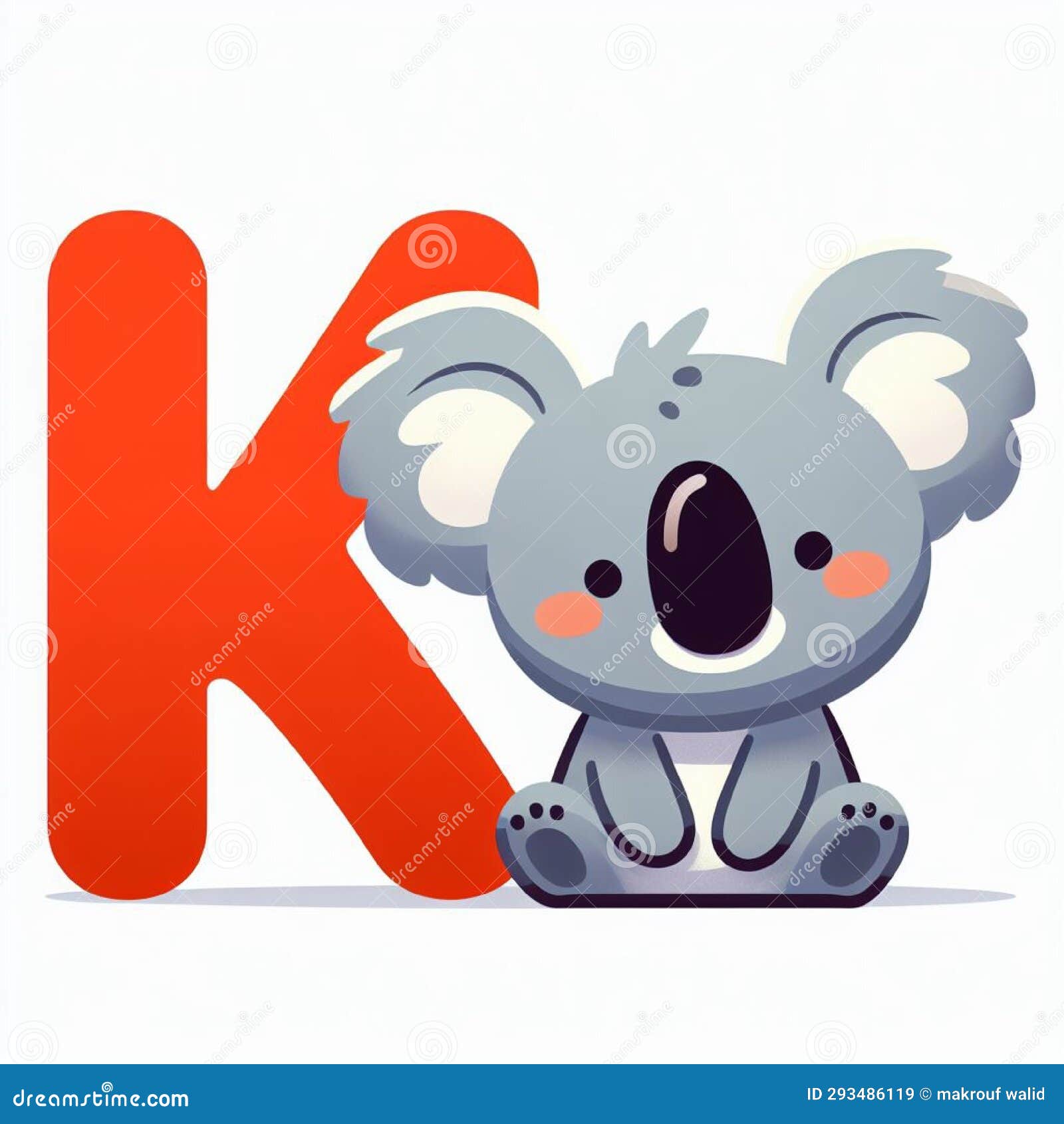 Koala Clipart. Koala Vector Illustration Cartoon Flat Style. Animals ...