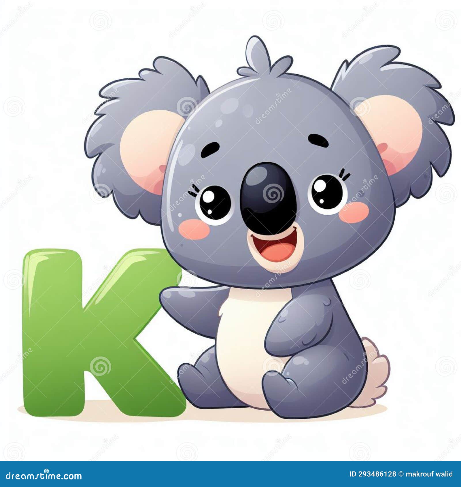 Koala Clipart. Koala Vector Illustration Cartoon Flat Style. Animals ...