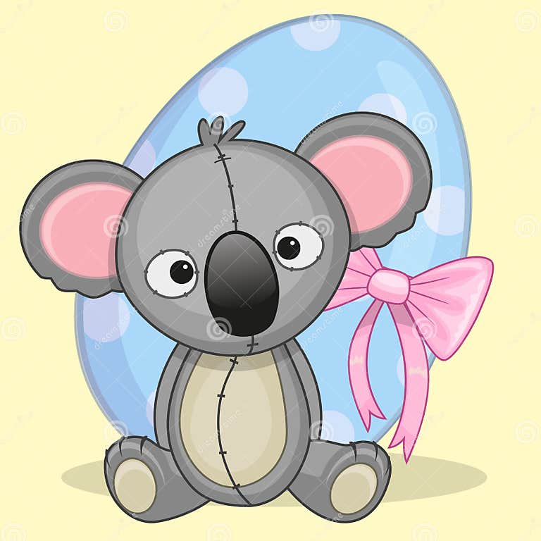 Koala with egg stock vector. Illustration of child, shape - 50985580