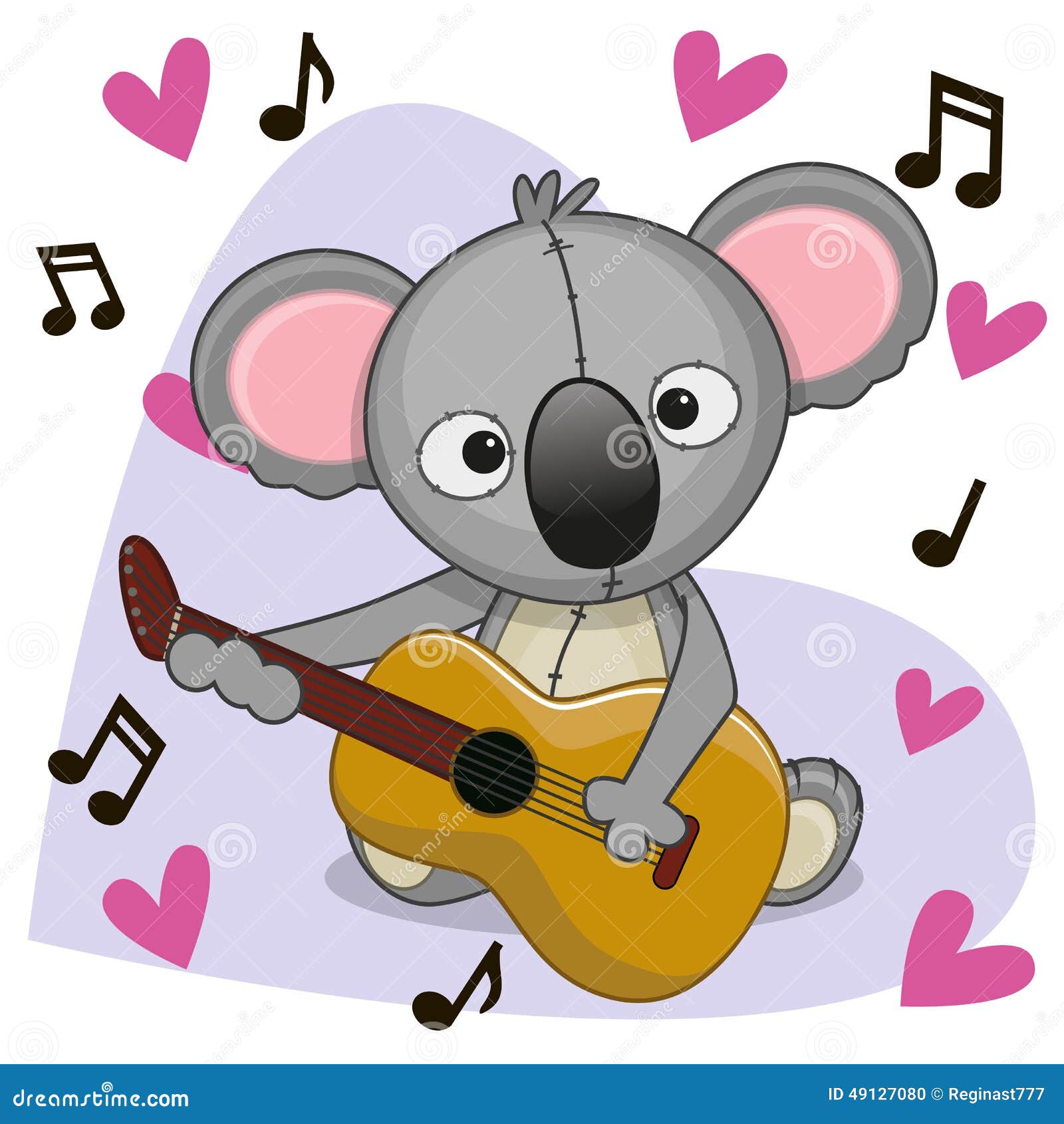 Koala with guitar stock vector. Illustration of cheerful - 49127080