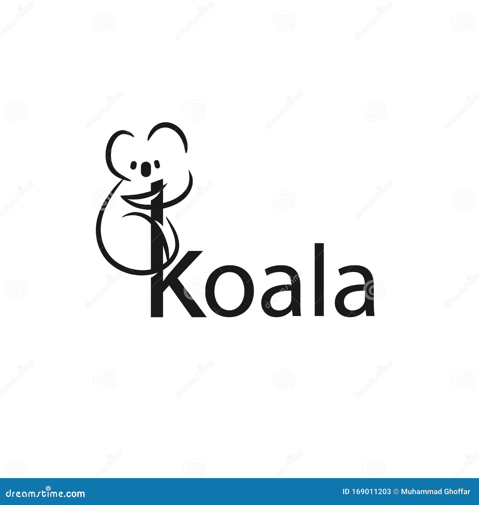 Koala Logo Design Template. Vector Illustration Stock Vector ...