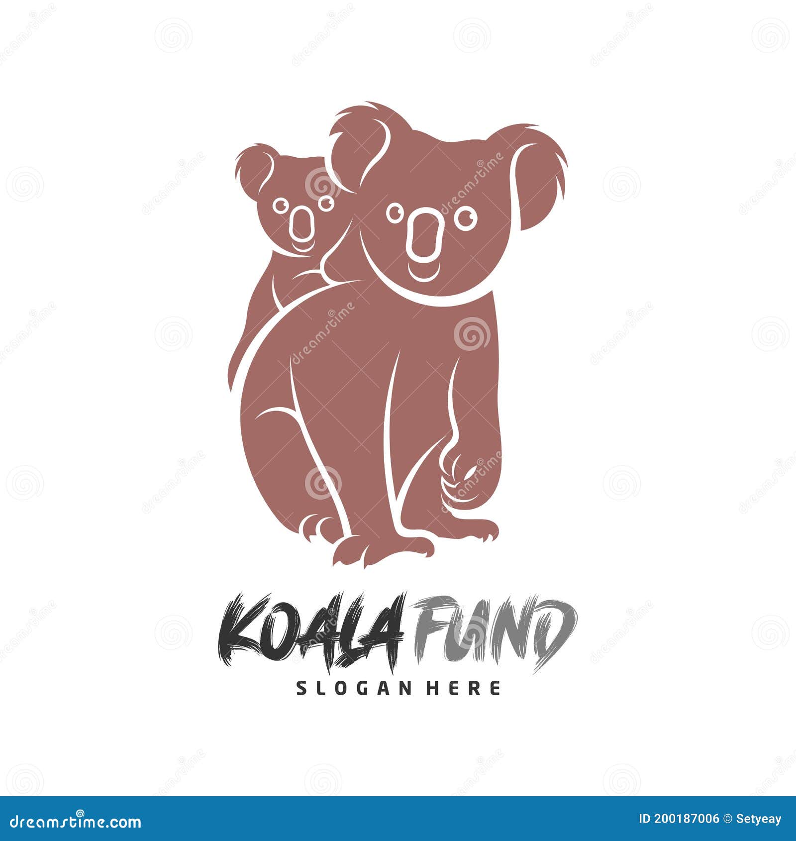 Koala Logo Design Vector. Illustration Design Koala Logo Template Stock ...