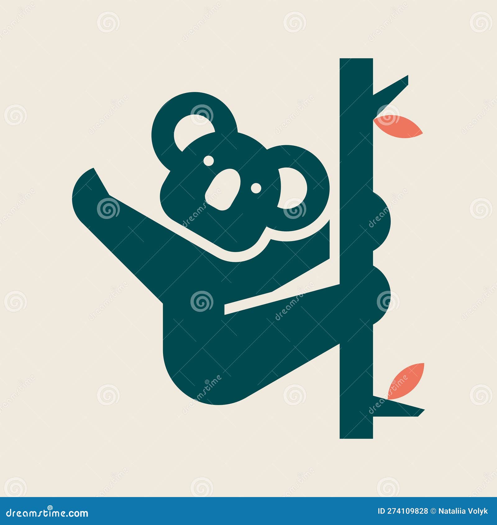 Koala Logo stock vector. Illustration of sign, modern - 274109828
