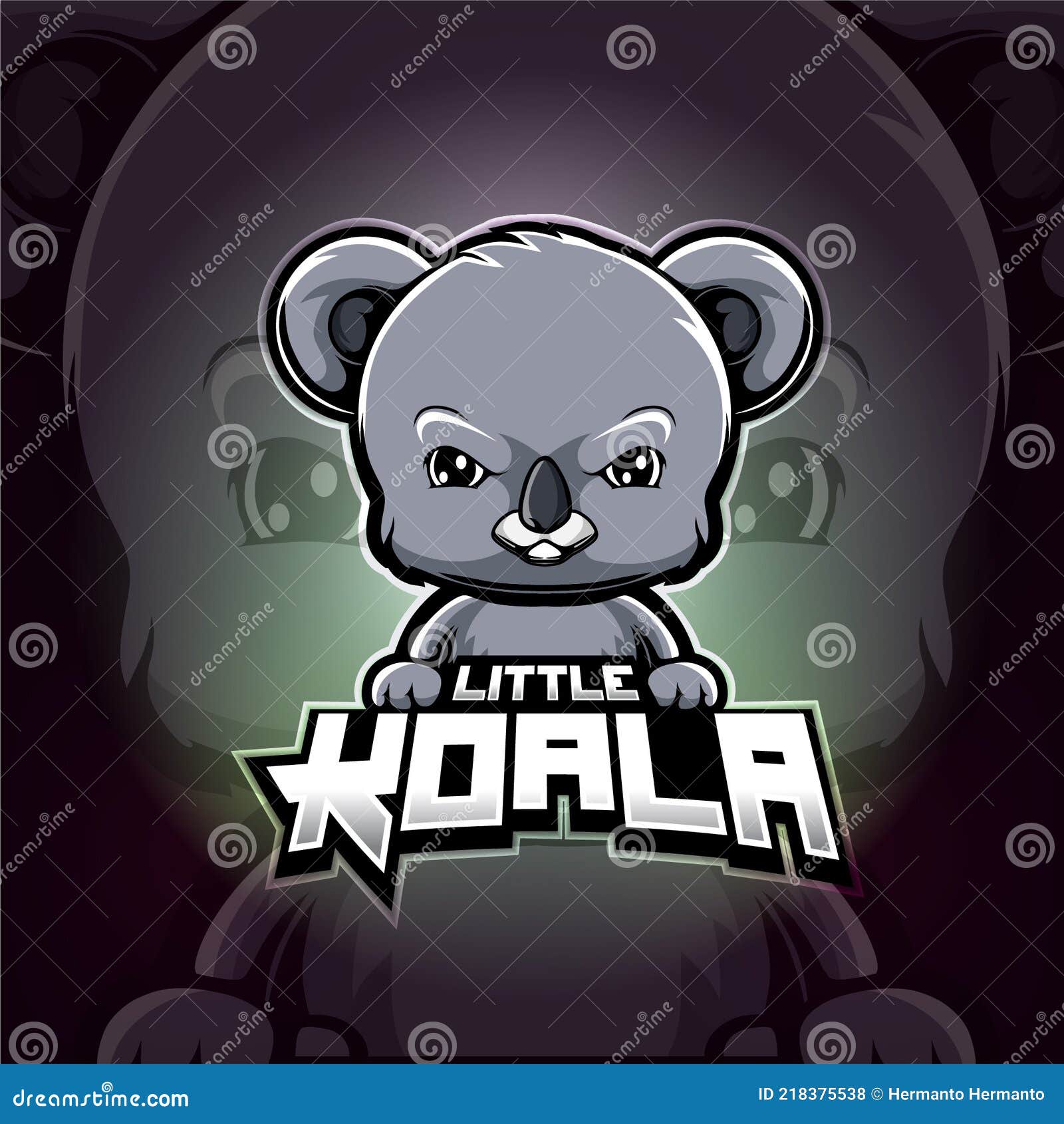 Koala Mascot Esport Logo Design Stock Vector - Illustration of cartoon ...