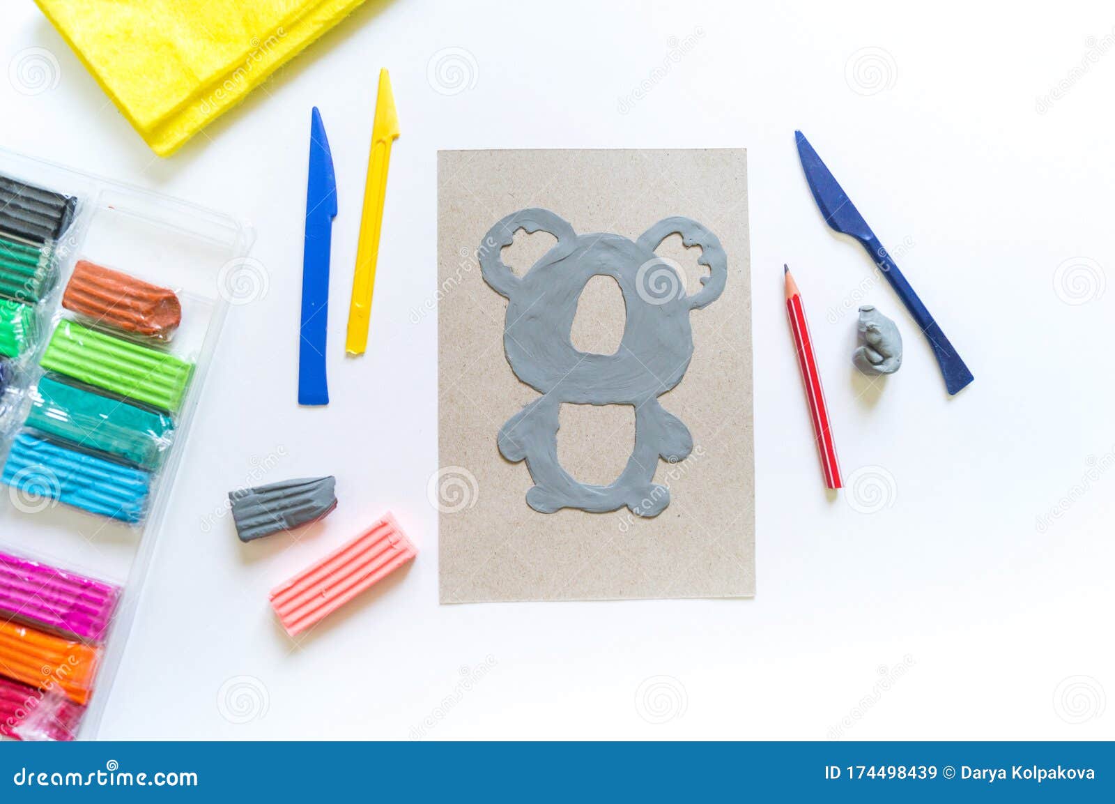 Koala Plasticine. Material for Creativity Stock Image - Image of hobby ...