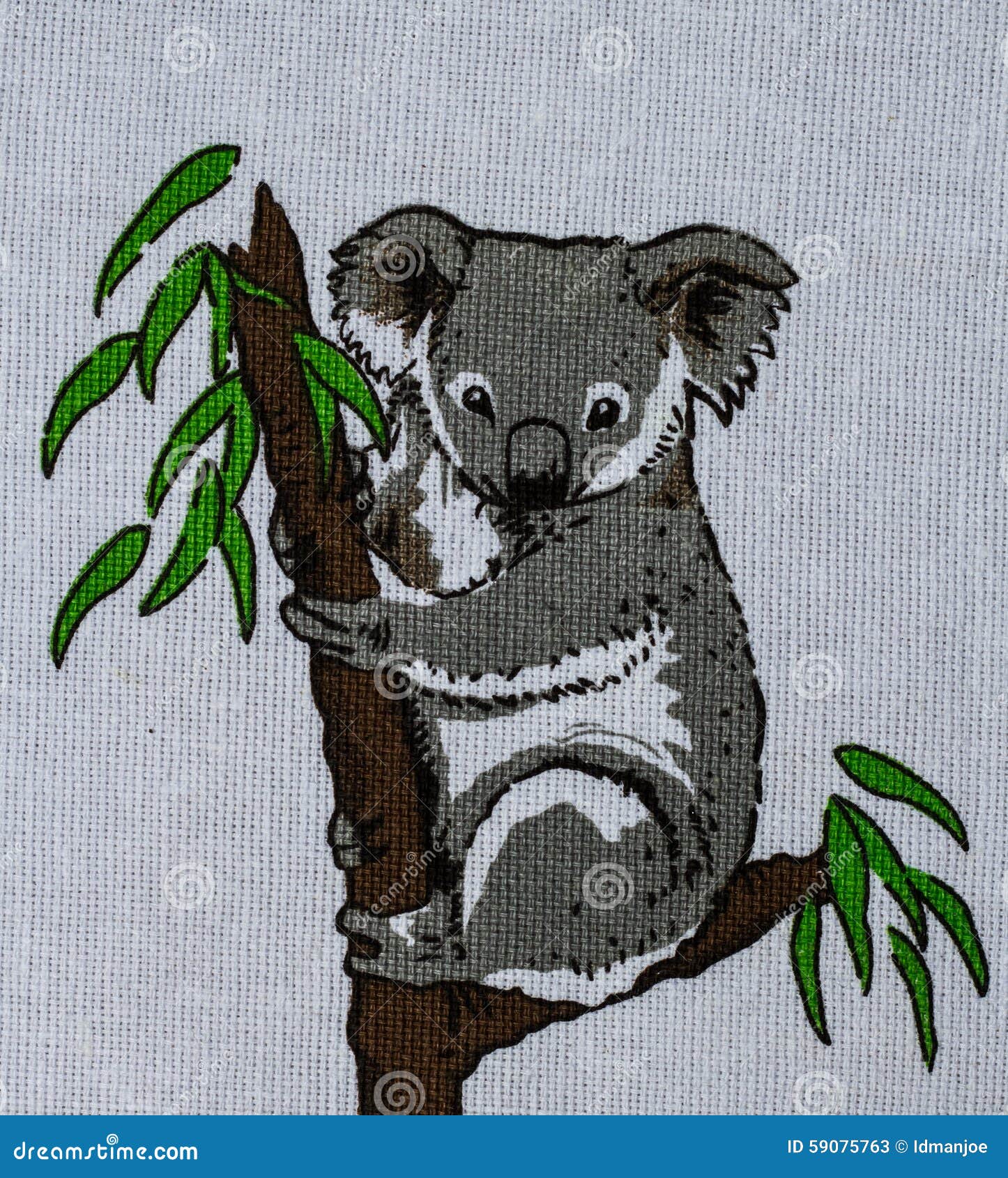 Koala print fabric stock image. Image of spot, background - 59075763