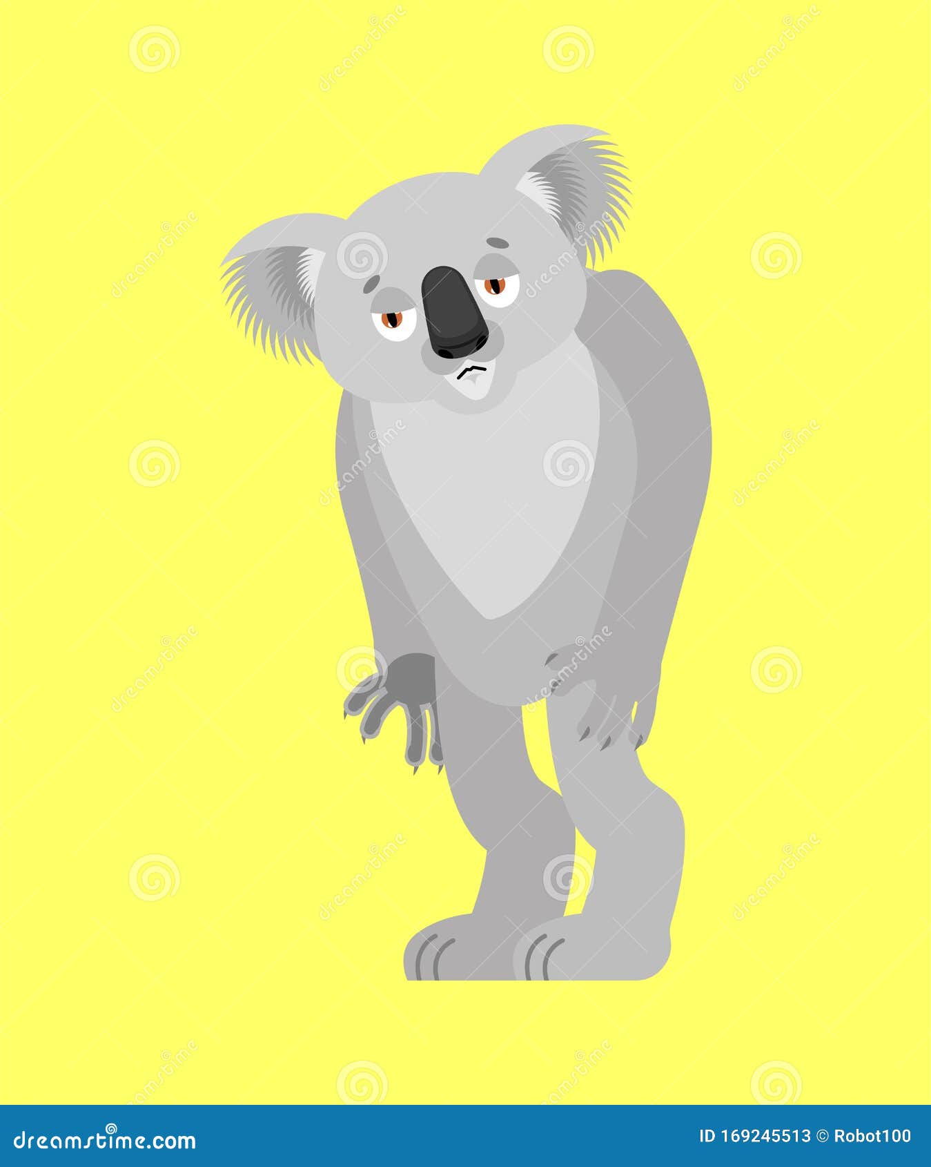 Koala Sad. Koala Bear Sorrowful. Beast Dull Stock Vector - Illustration ...