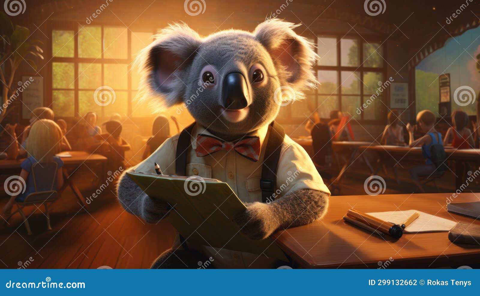 Koala School Teacher at Classrom Stock Photo - Image of nature, native ...