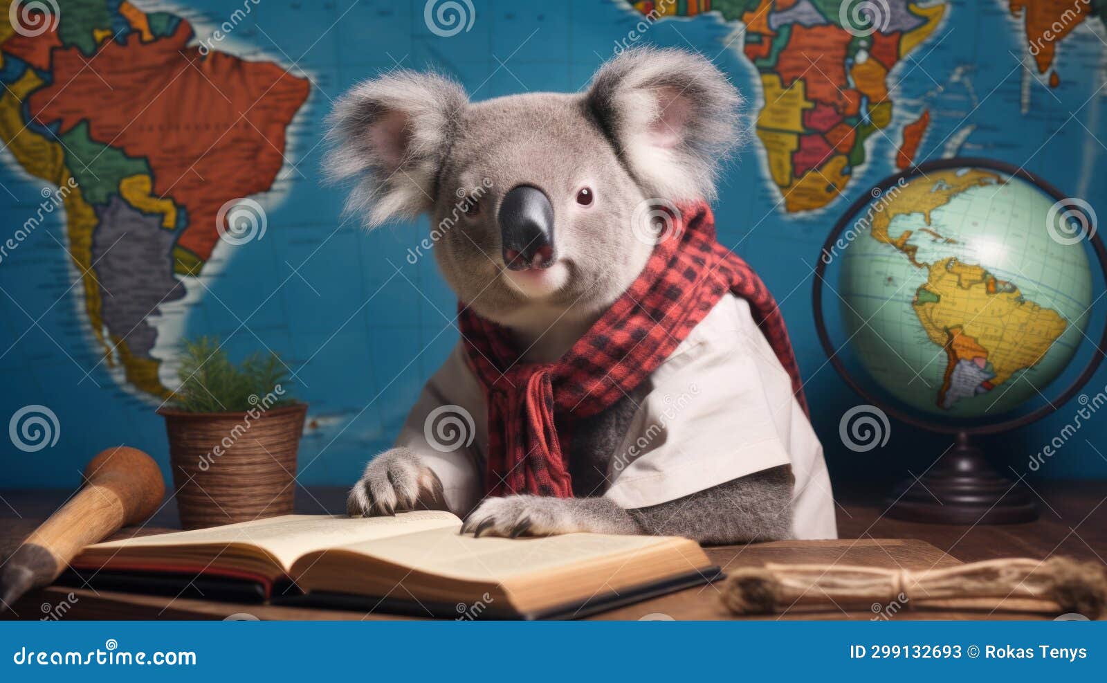 Koala School Teacher at Classrom Stock Image - Image of wildlife, koala ...