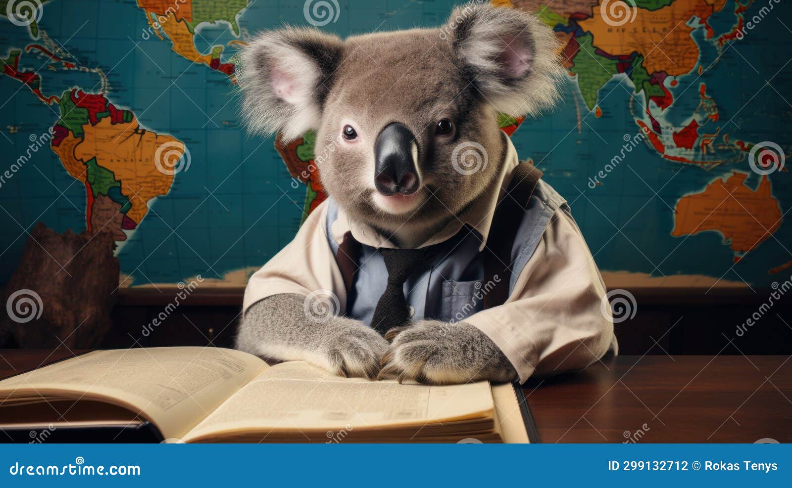 Koala School Teacher at Classrom Stock Photo - Image of cuddly, species ...