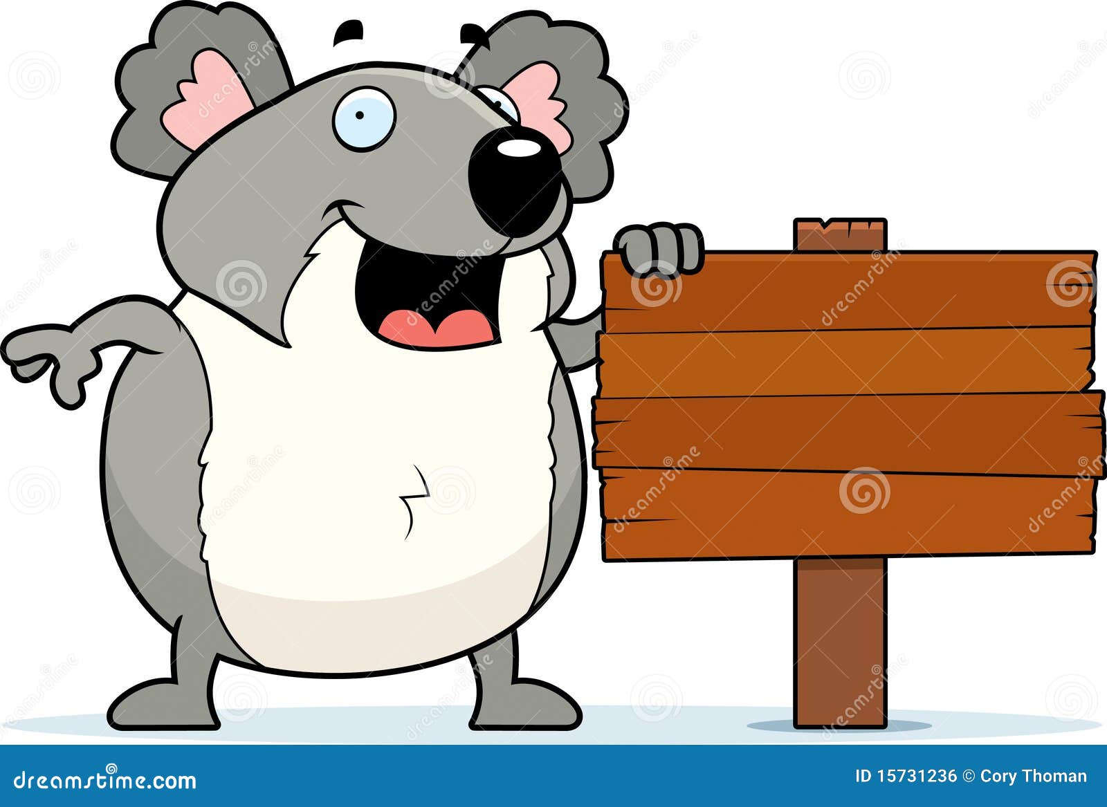 Koala Sign stock vector. Illustration of cartoon, post - 15731236