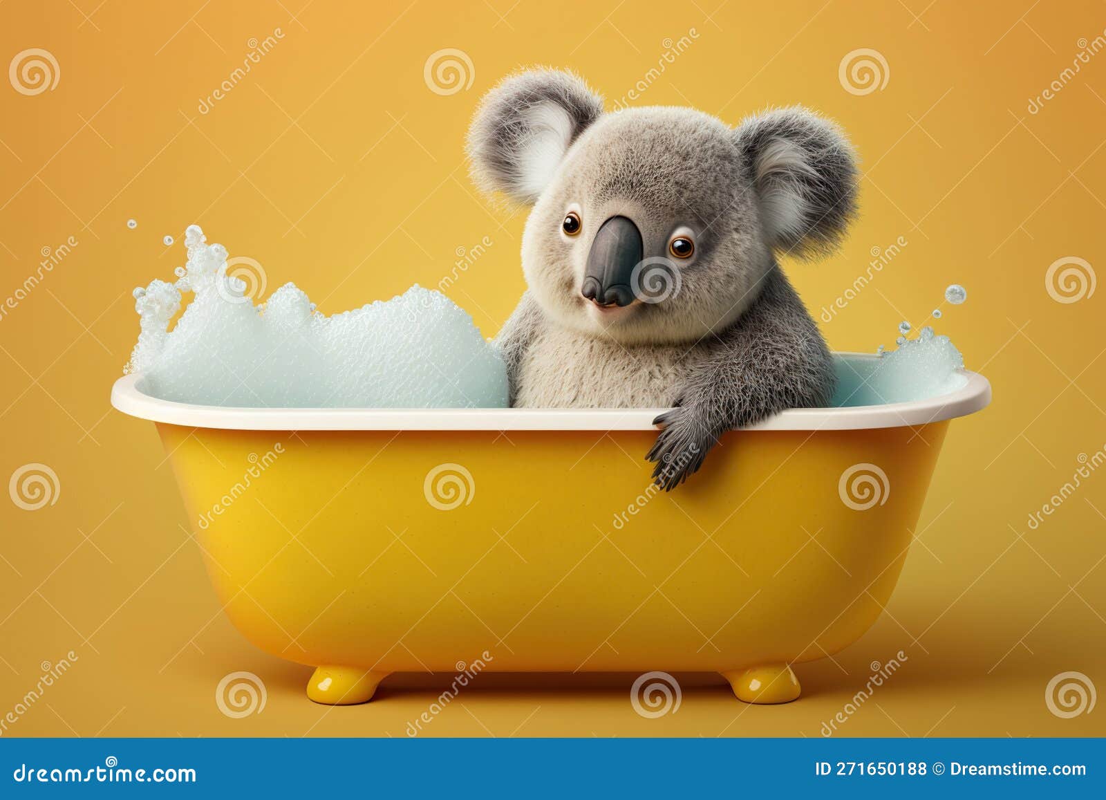 Koala Taking a Bath in a Bathtub with Foam , Created with Generative AI ...