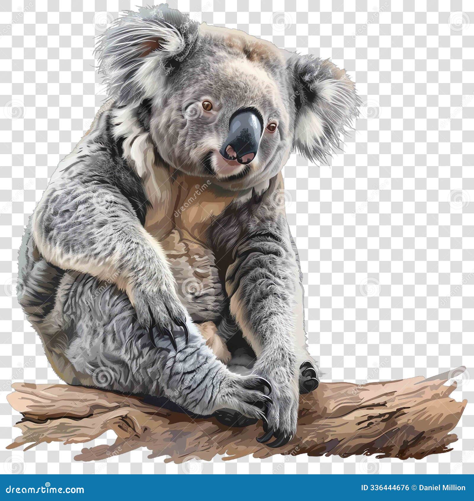 Koala Transparent Background Realistic Element Stock Illustration ...