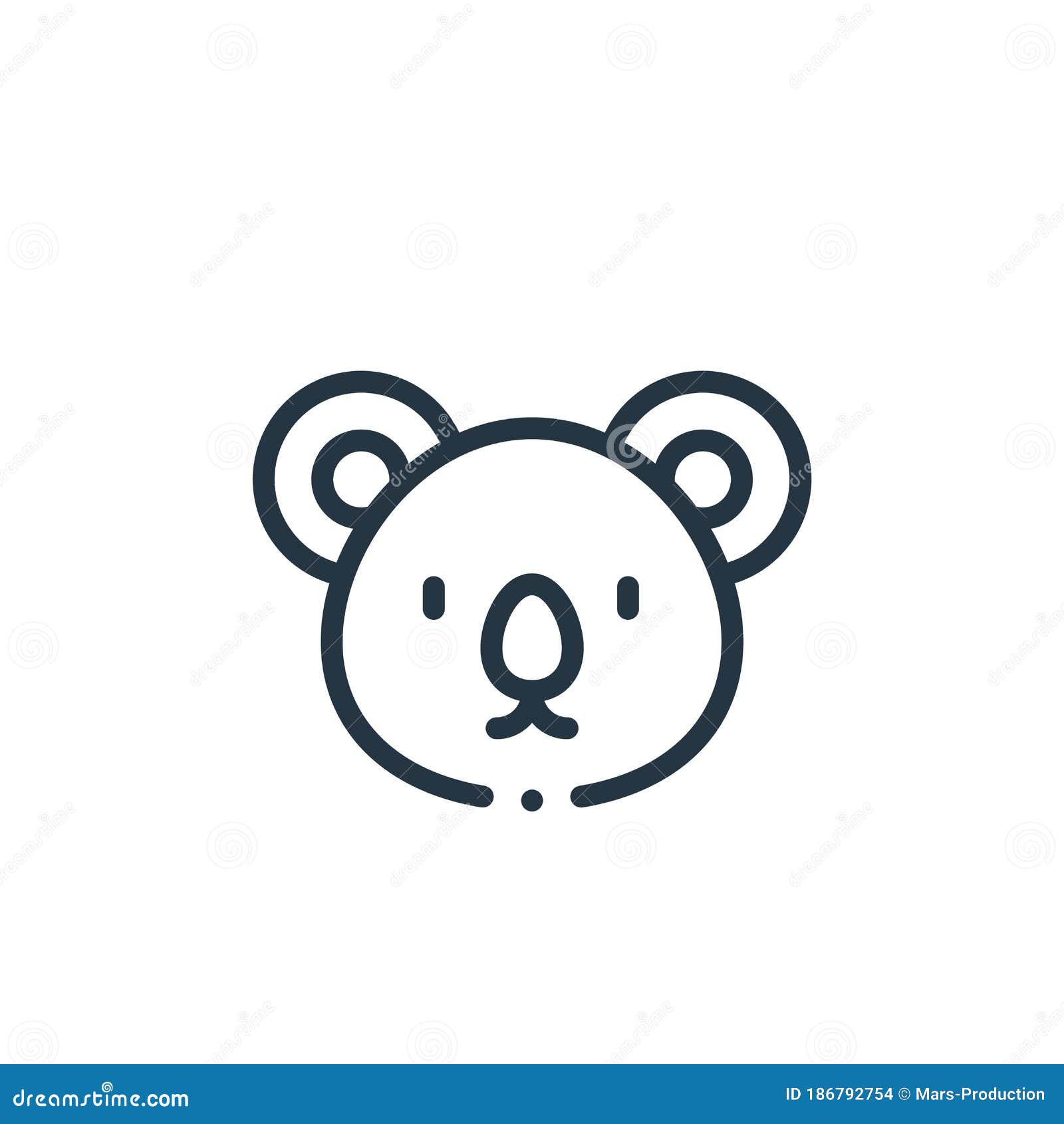 Koala Vector Icon. Koala Editable Stroke. Koala Linear Symbol for Use ...