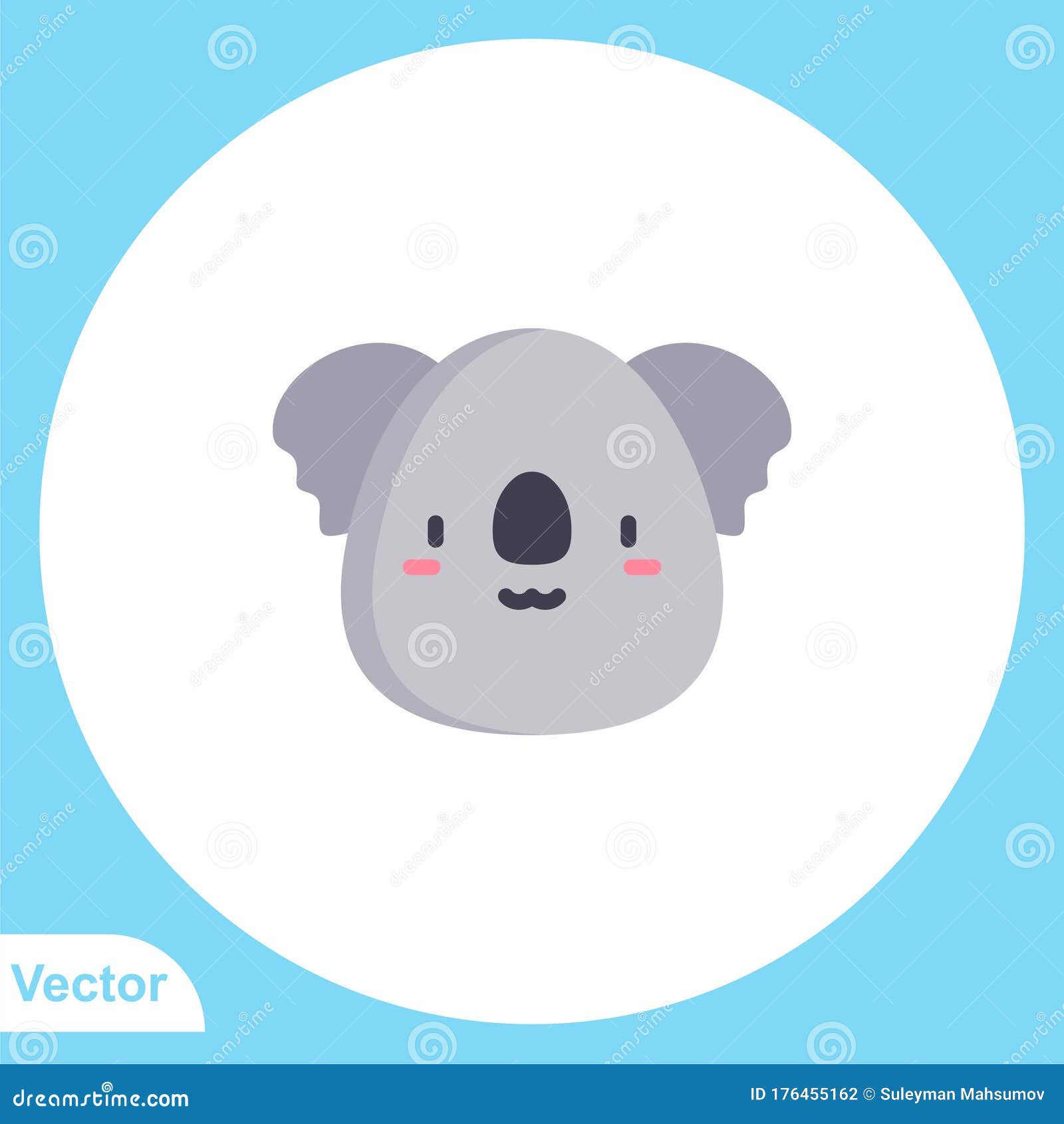 Koala Vector Icon Sign Symbol Stock Vector - Illustration of drawing ...