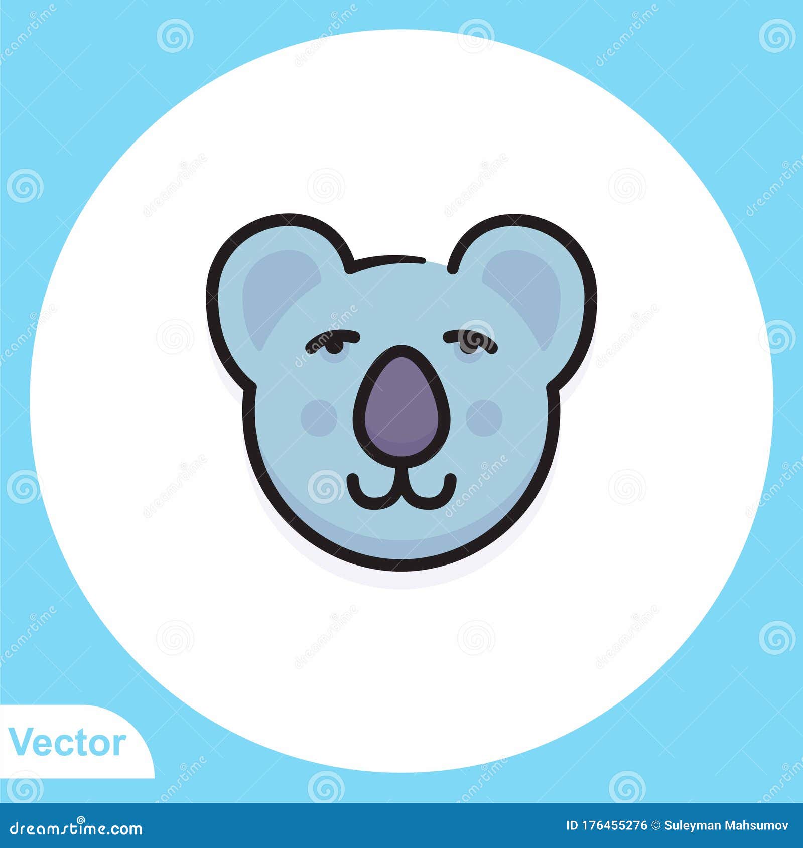 Koala Vector Icon Sign Symbol Stock Vector - Illustration of clip ...