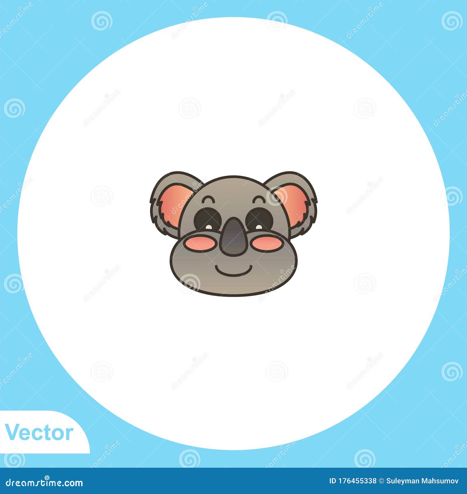Koala Vector Icon Sign Symbol Stock Illustration - Illustration of ...