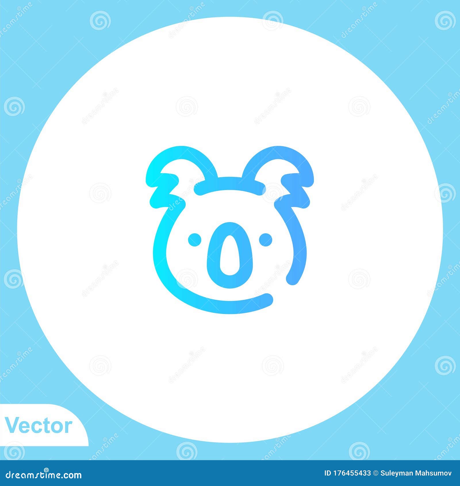 Koala Vector Icon Sign Symbol Stock Vector - Illustration of koala ...