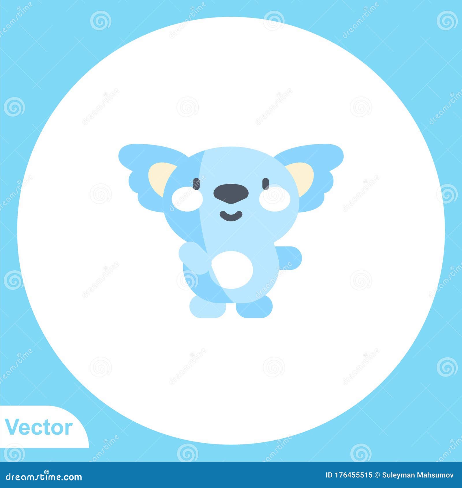Koala Vector Icon Sign Symbol Stock Vector - Illustration of bear, head ...