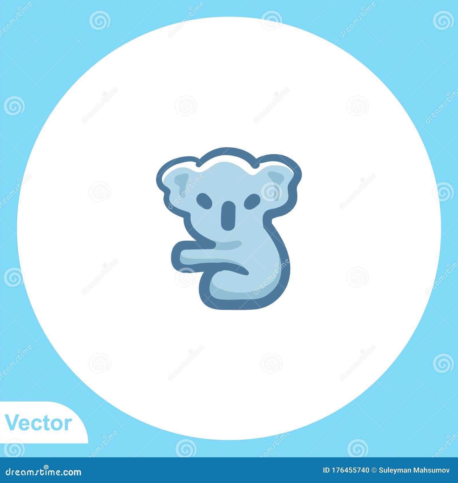 Koala Vector Icon Sign Symbol Stock Vector - Illustration of child ...