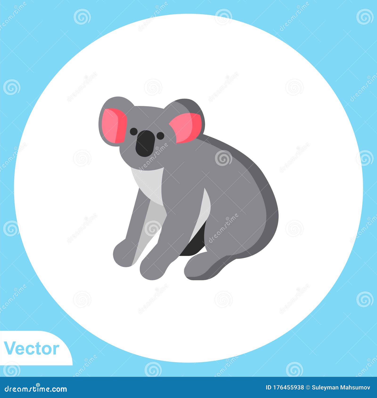 Koala Vector Icon Sign Symbol Stock Illustration - Illustration of face ...