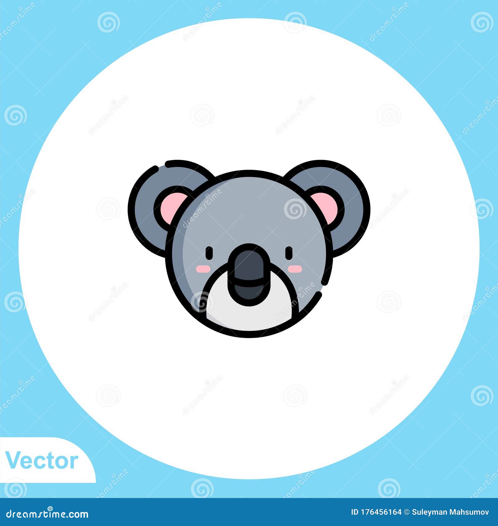 Koala Vector Icon Sign Symbol Stock Vector - Illustration of comic ...