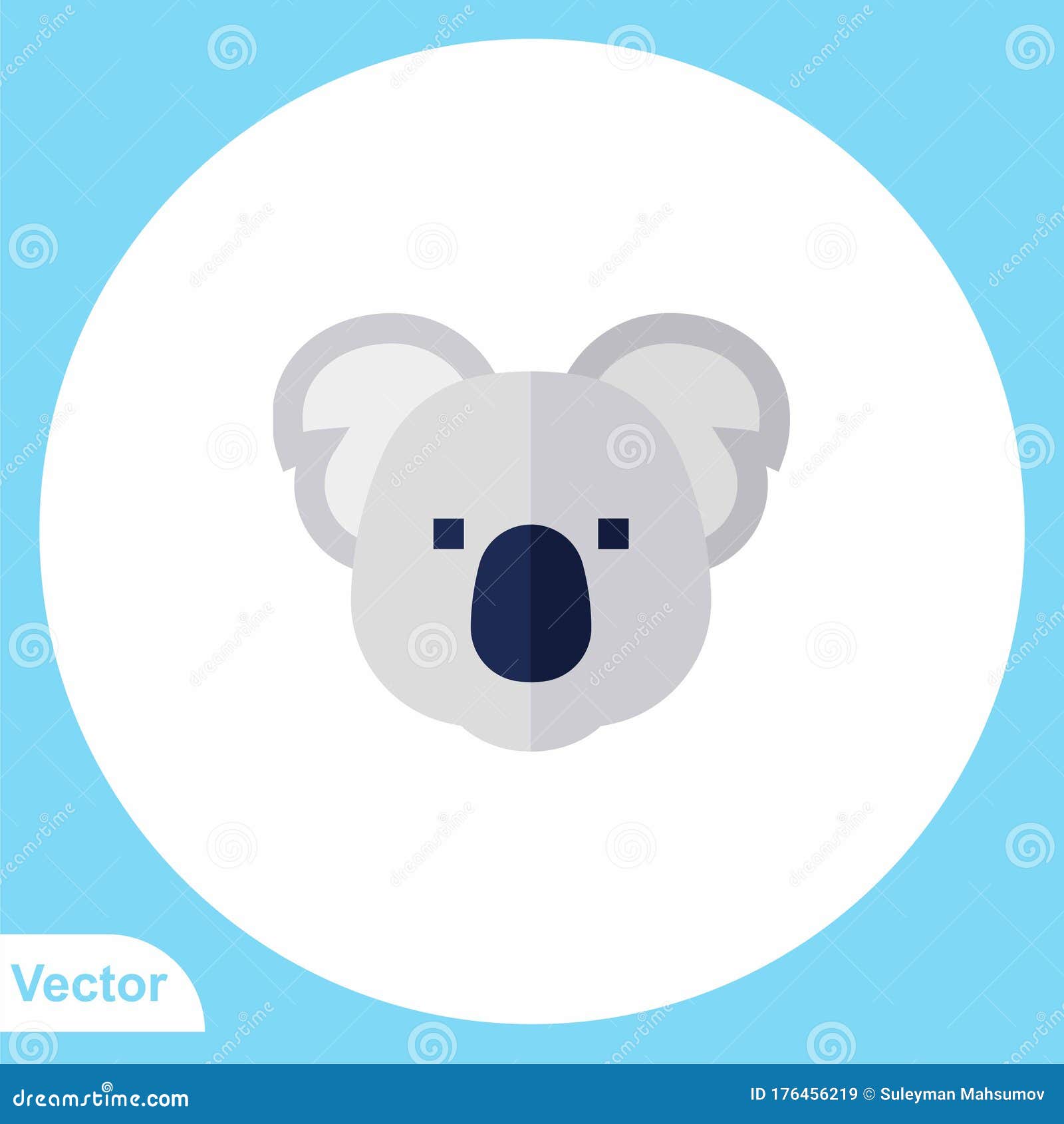Koala Vector Icon Sign Symbol Stock Vector - Illustration of clip ...